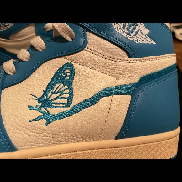 AMAC | Shoes | Amac Custom Butterfly Blue Jordan S Hightops | Poshmark